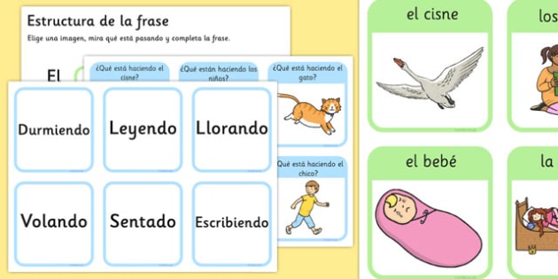What Picture Description Cards Spanish