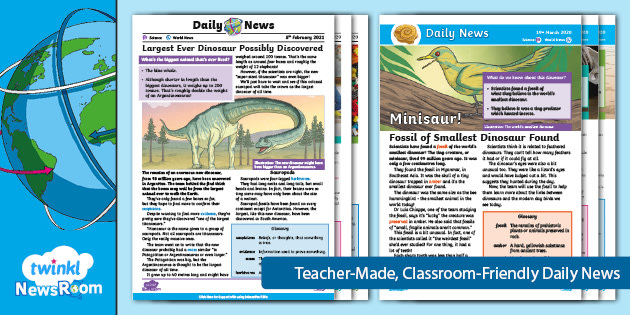 UKS2 Dinosaur NewsRoom Reading Pack