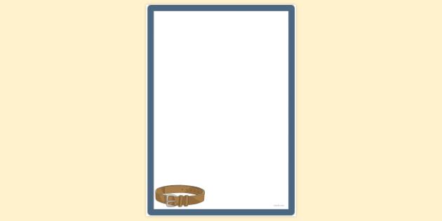 FREE! - Simple Blank Belt Page Border | Page Borders | Twinkl