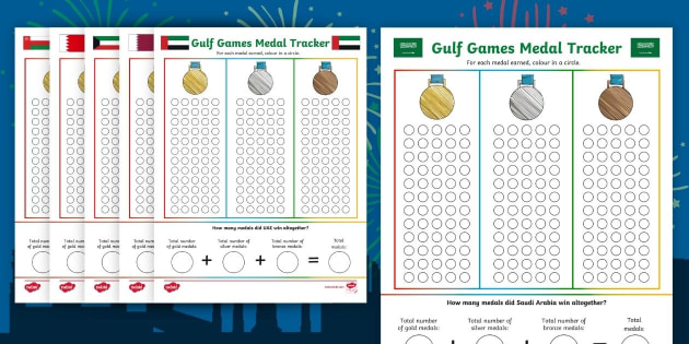 FREE! - Gulf Games Medal Tracker - GCC Countries