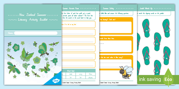 Level 1 New Zealand Summer Literacy Activity Booklet