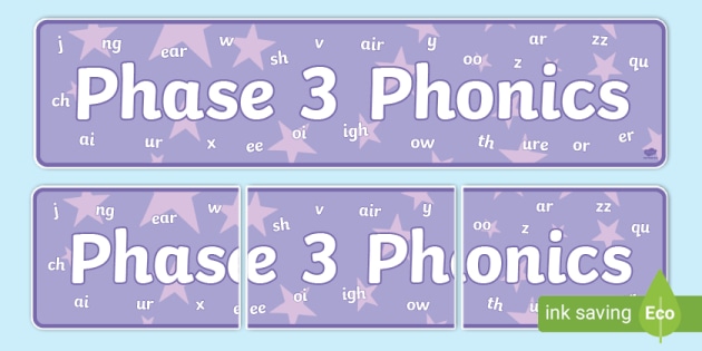 Phase 3 Phonics Display Banner (Teacher-Made)