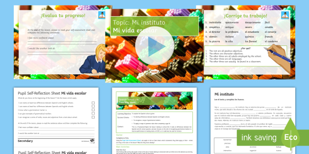 School Life Lesson Pack Spanish (teacher made)