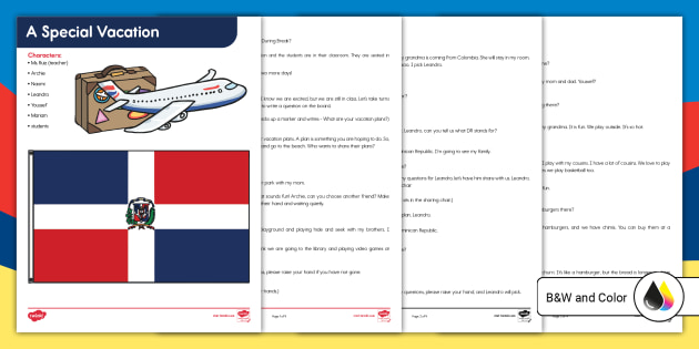 Special Vacation Readers Theatre Script | 1st Grade | Twinkl