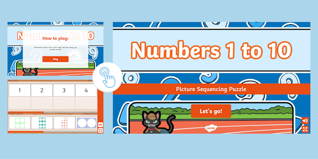 Numbers 1 to 10 EYFS Maths Sequencing Game - Twinkl
