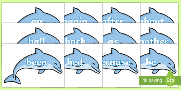 KS1 Keywords on Dolphins