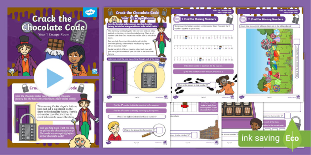 Crack the Chocolate Code Year 1 Escape Room (Teacher-Made)