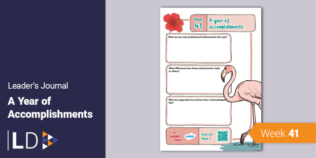 Leader's Journal: A Year of Accomplishments (Week 41)