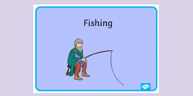 FREE! - Illustrated Poster of Fishing | Twinkl Display Resources