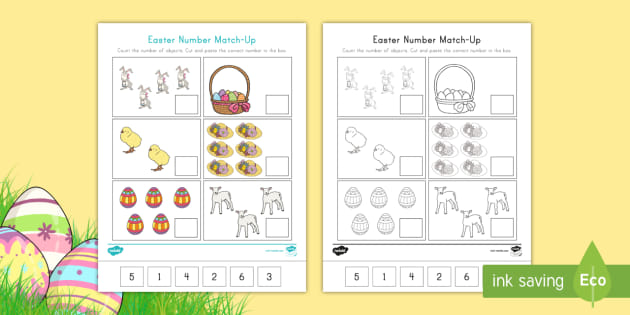 Easter Number Match-Up Activity