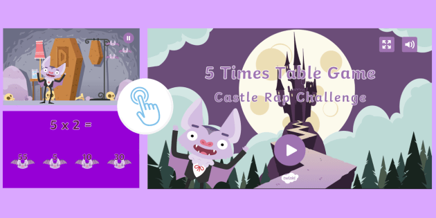 👉 Castle Rap Challenge: 5 Times Table Game | Twinkl Go!