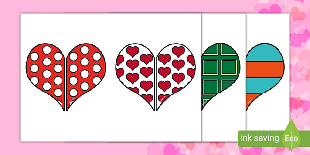 Valentine's Day Heart Pattern Matching Activity