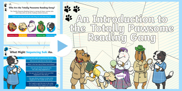 * NEW * KS1 An Introduction to the Totally Pawsome Reading Gang PowerPoint