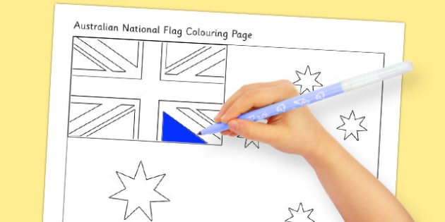 Flags of Australia Australian National Flag Colouring Page - australian