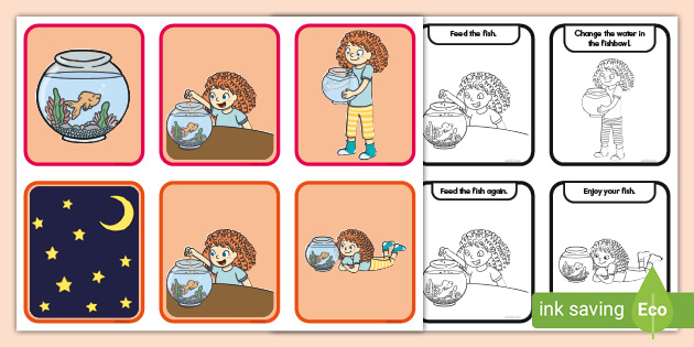 Taking Care of a Fish Multi-Step Sequencing Cards