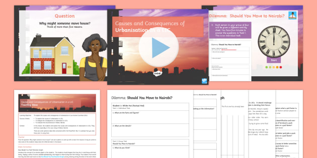 Urbanisation in a LIC Lesson Pack