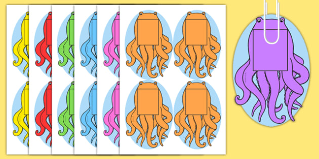 Plain Octopus for Fishing Games Phonics (teacher made)