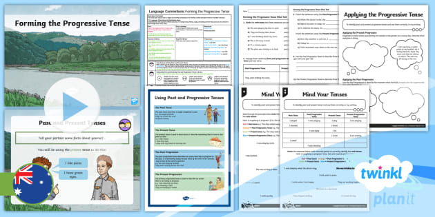 Year 3 Language Conventions Forming the Progressive Tense Lesson