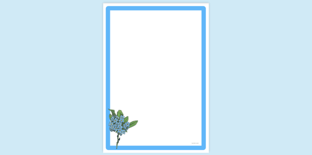 FREE! - Forget Me Not Page Border (teacher made)