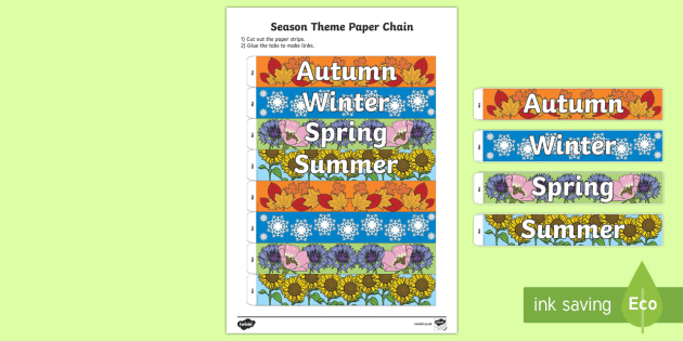 Seasons Paper Chain Activity (teacher made)
