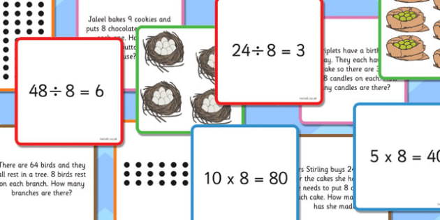Times and Divide Card Games x8 (teacher made)