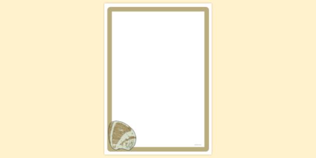 FREE! - Simple Blank Striped Venus Shell Page Border | Ready-made