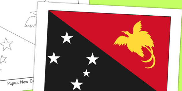 Papua New Guinea Flag Display Poster (teacher made)