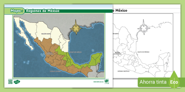 Hoja De Trabajo Del Mapa De La Región Sureste