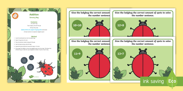 Number Bonds to 20 Ladybug Playdough Mats (teacher made)