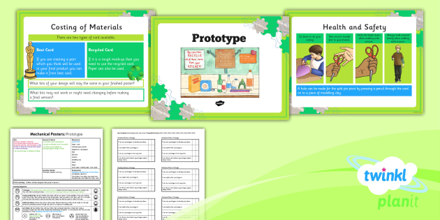 D&T: Mechanical Posters: Prototypes LKS2 Lesson Pack 4