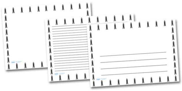 Policewoman Landscape Page Borders- Landscape Page Borders