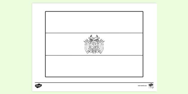 FREE! - Bolivia Flag Colouring Sheets | Colouring Pages