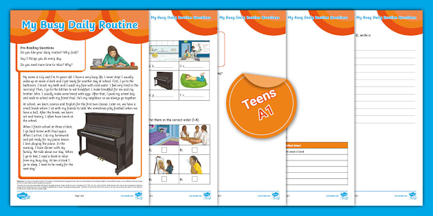 Updated Present Simple Ws Daily Routine Esl