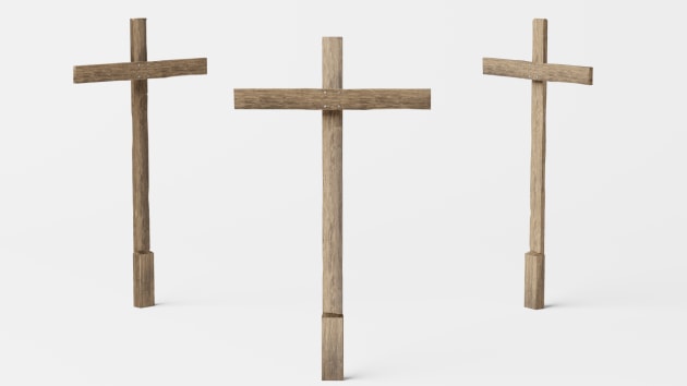 Cross Augmented Reality (AR) 3D Quick Look Model