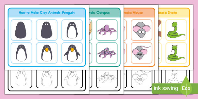How To Make Clay Animals Activity Cards | Craft Activities