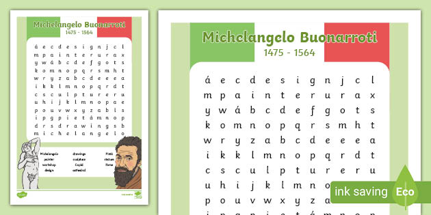Michelangelo Word Search