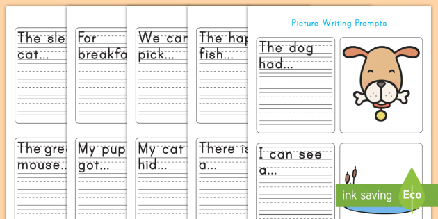 Simple Sentences: Writing Prompts With Pictures