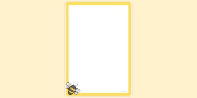FREE! - Bee Page Border | Page Borders | Twinkl