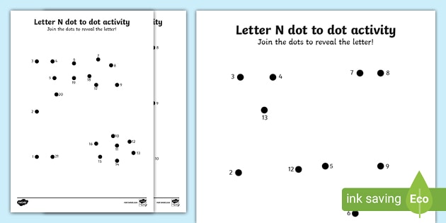 FREE! - Dot to Dot Alphabet N activity - Alphabet - Resources