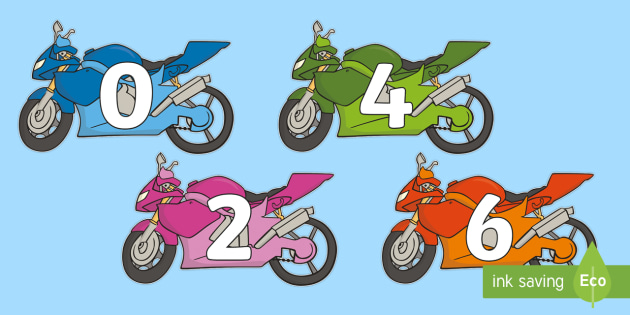 Counting in 2s on Motorbikes (teacher made)