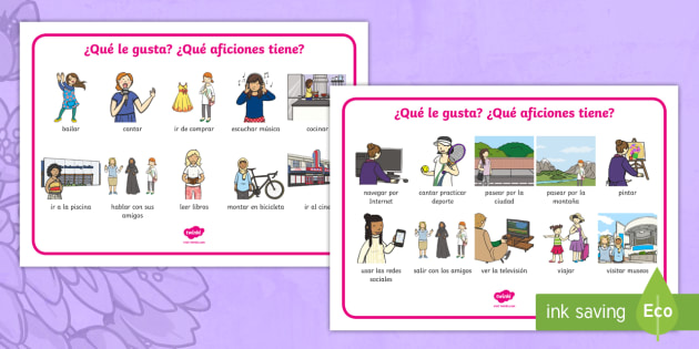 Tapiz de vocabulario: Las aficiones de mamá (teacher made)