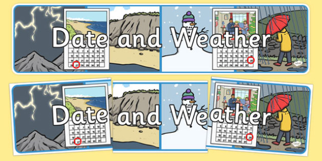 Date and Weather Display Banner (teacher made)