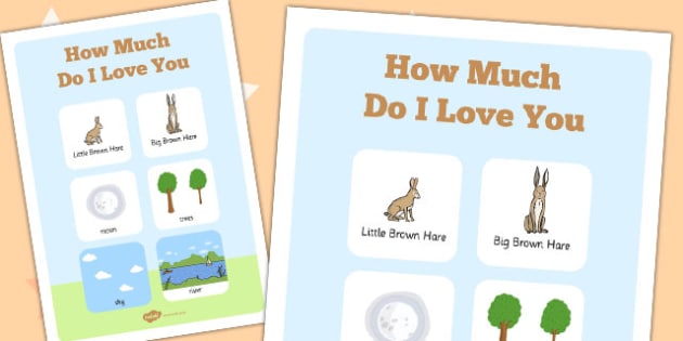 How Much Do I Love You Vocabulary Poster