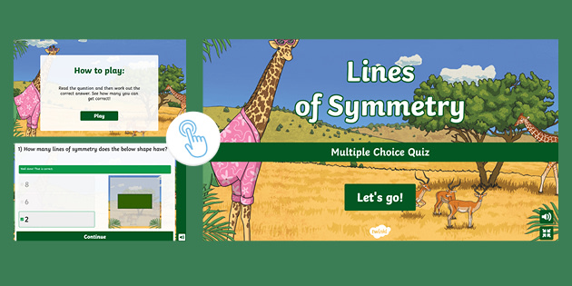 Lines of Symmetry KS2 Multiple Choice Game - Twinkl