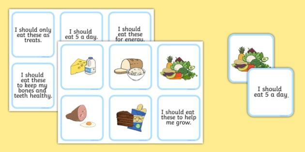 Food Group Matching Cards (teacher made)
