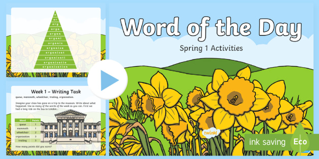 Year 1 Word of the Day Spring 1 PowerPoint
