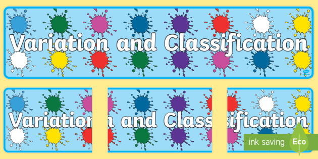 FREE! - Variation and Classification Display Banner