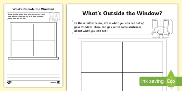 What's Outside the Window? Sentence Writing Activity