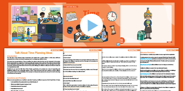👉 Talk About Time Maths PowerPoint and Planning Ideas Pack