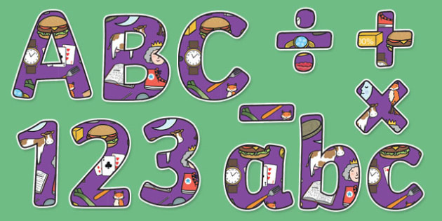 Phase 3 Themed Display Lettering Letters and Numbers Pack